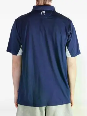 MALBON Evergreen Paneled Performance Pique Polo Shirt