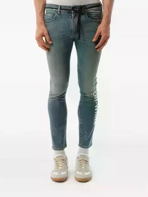 Off-White Skinny Fitted Jeans - Blue