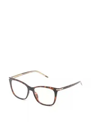 BOSS Tortoiseshell-effect Rectangle-frame Glasses