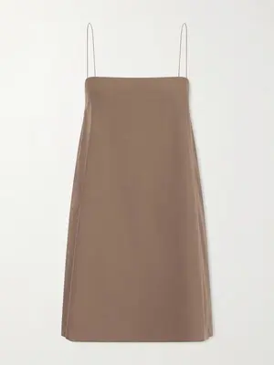 Matteau Organic Cotton-poplin Mini Dress - Brown