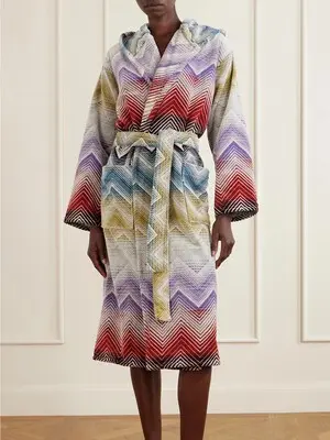 Missoni Marea Striped Cotton-terry Robe
