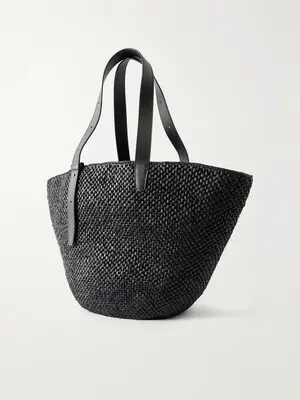 LIÉ STUDIO The Bianca Raffia Tote - Black