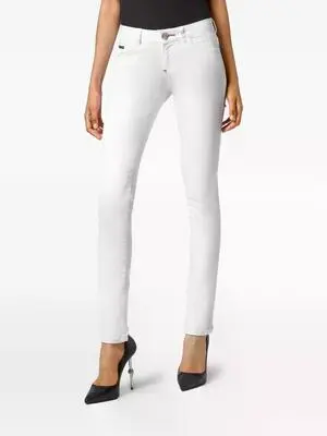 Philipp Plein Slim-fit Logo Plaque Denim Jeans