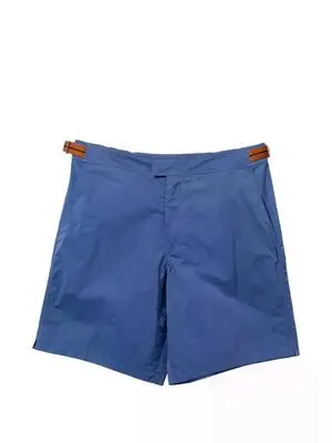 Zegna Buckle-fastening Swim Shorts - Blue
