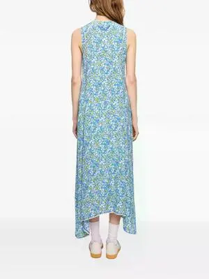 Zadig&Voltaire Rerol Floral-print Asymmetric Dress - Blue