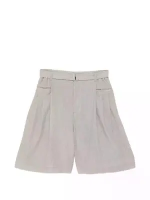 SONGZIO Pleated Belted Shorts