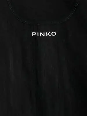 Pinko Ribbed Knit Cap Sleeve T-shirt