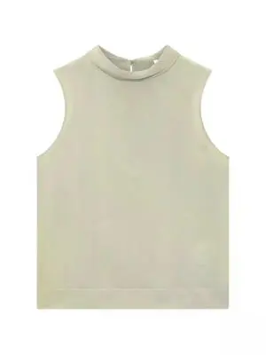 LARDINI Sleeveless Silk Top - Green