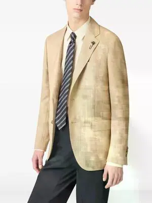 LARDINI Single-breasted Patterned Blazer