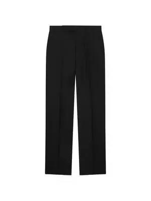 LARDINI Flat-front Wool-mohair Trousers