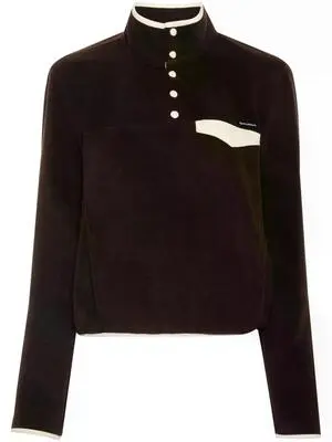 Sporty & Rich Button Detailed Sweatshirts Hoodies For Women