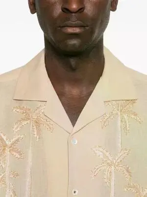 BAZISZT Palm Groove Camp-collar Shirt