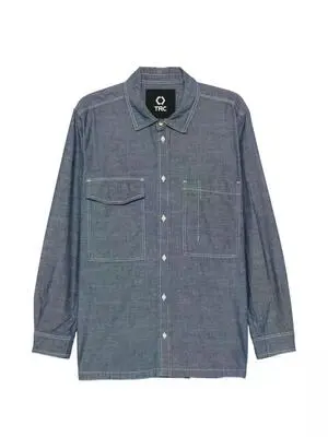 TRC Contrast-stitch Chest-pocket Shirt - Blue