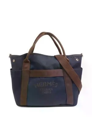 Hermès Grooming Two-way Handbag - Blue