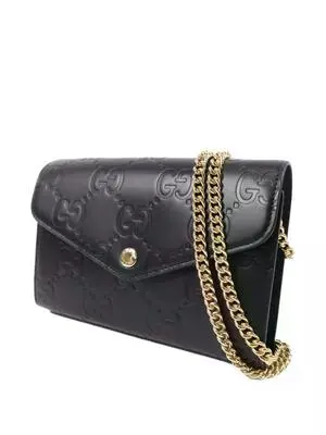 Gucci Gg Pattern Chain Wallet Shoulder Bag