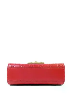 Gucci Padlock Gg Supreme Shoulder Bag - Red
