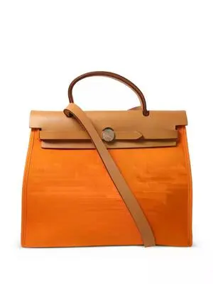 Hermès Hermès 2013 PM Herbag 2 Way Canvas Tote Bag Orange