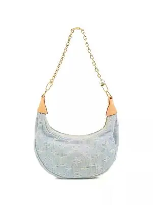 LOUIS VUITTON Loop Monogram Denim Shoulder Bag