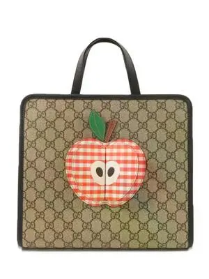 Gucci Gg Supreme Monogram Apple Tote Bag - Neutrals
