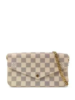 LOUIS VUITTON Felicie Pochette Damier Azur Tote Bag - Neutrals