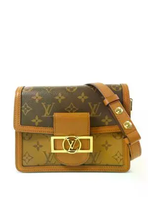 LOUIS VUITTON Mini Dauphine Monogram Reverse Canvas Shoulder Bag - Brown
