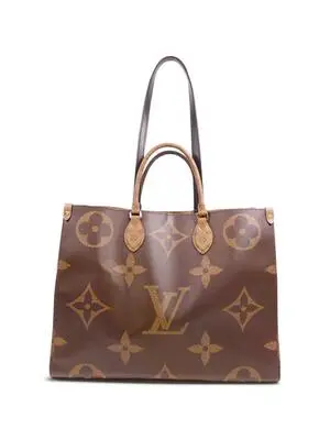 LOUIS VUITTON Monogram Giant Reverse Tote Bag - Brown