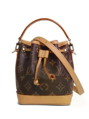 LOUIS VUITTON Nano Noe Monogram Canvas Bucket Bag - Brown