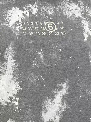 MAISON MARGIELA Numeric Signature Paint-splatter Hoodie