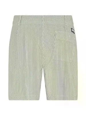 Vilebrequin Khaki Stripe Pattern Button Fastening Shorts