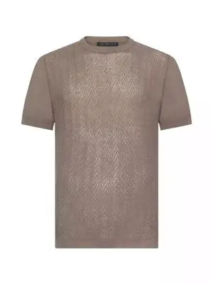LOW BRAND Chevron-knit T-shirt