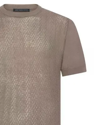 LOW BRAND Chevron-knit T-shirt