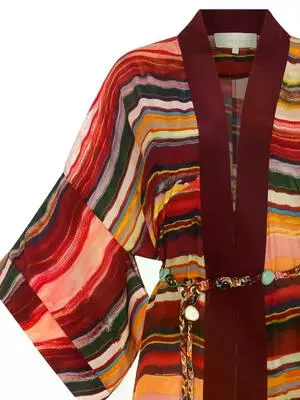 Carolina K Eden Striped Belted Kimono