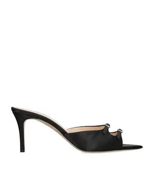ANDREA WAZEN Carol Heeled Mules 75 - Black