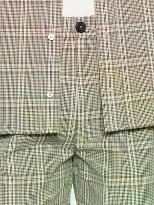 AMARANTO Check Pattern Pleated Shorts