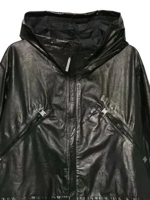 ISAAC SELLAM EXPERIENCE Hooded Leather Jacket