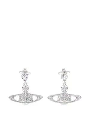 VIVIENNE WESTWOOD Orb Signature Rhinestone Embellishment Drop Earrings