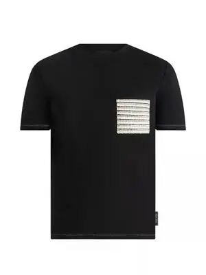 Manière De Voir Joris Whipstitch Pocket T-shirt - Black