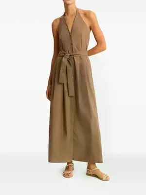 Marella Maxi Belted Halterneck Dress