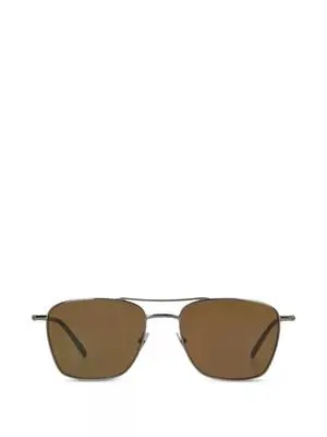 Saint Laurent 866 Double-bridge Pilot-frame Sunglasses - Grey