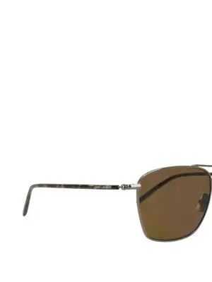 Saint Laurent 866 Double-bridge Pilot-frame Sunglasses