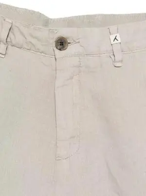 MYTHS Linen Shorts With Side Inset Pockets
