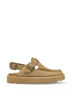 Clarks Suede Buckle Fastening Sandals - Neutrals
