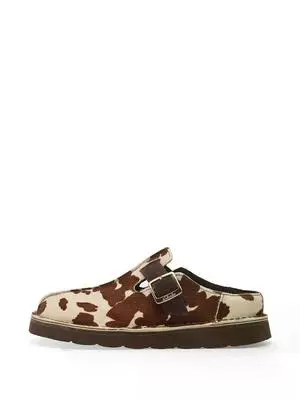 Clarks Cow Print Calf Hair Buckled Sneakers