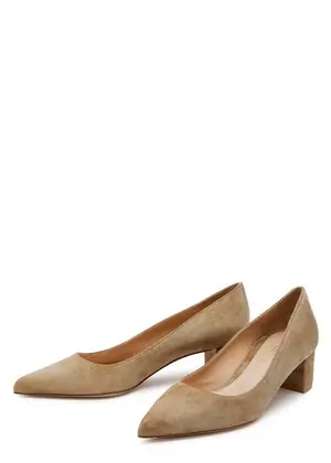 GIANVITO ROSSI Piper 45 Suede Pointed Toe Pumps