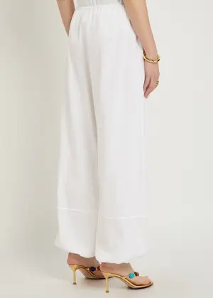 Stella McCartney Embellished-chain Balloon-leg Cotton Trousers