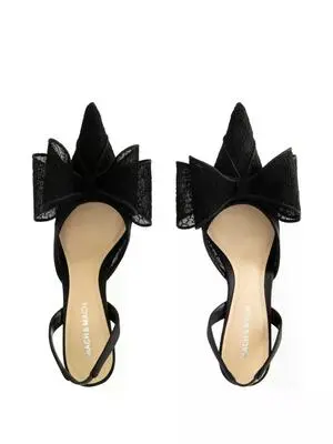 Mach & Mach Le Cadeau" Lace Slingback Pumps