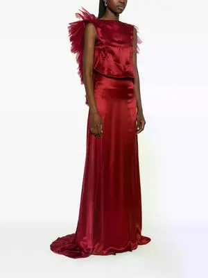 DUNESI Dunes Mariposa Ruffled Gown
