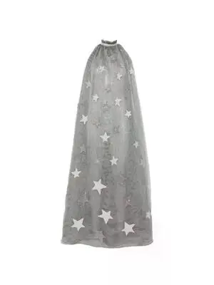 DUNESI Star Patchwork Halterneck Maxi Dress - Grey