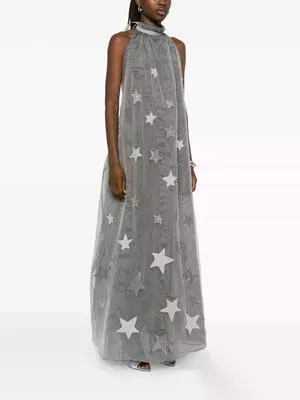 DUNESI Star Patchwork Halterneck Maxi Dress