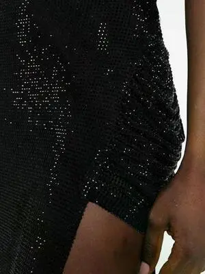 DUNESI Embellished One-shoulder Midi Dress